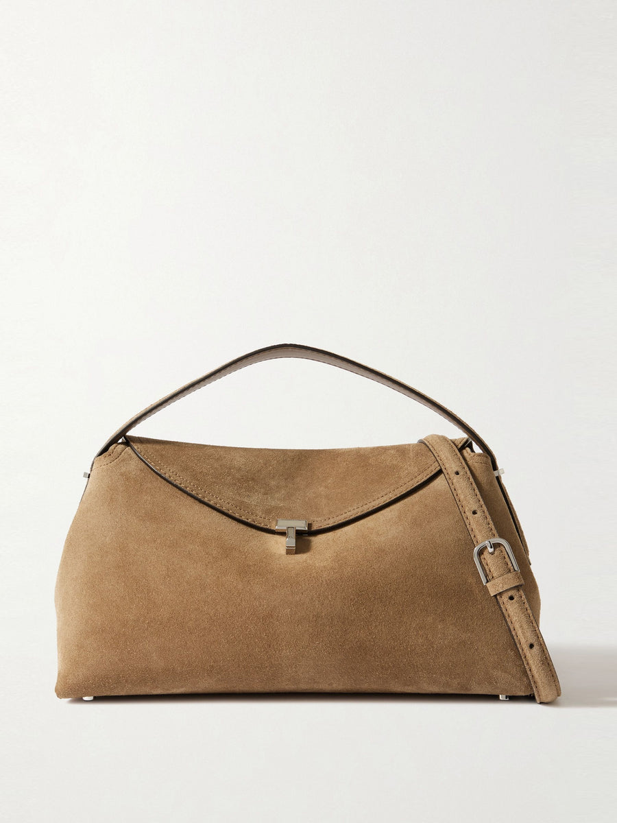 T-Lock suede shoulder bag – Collagerie