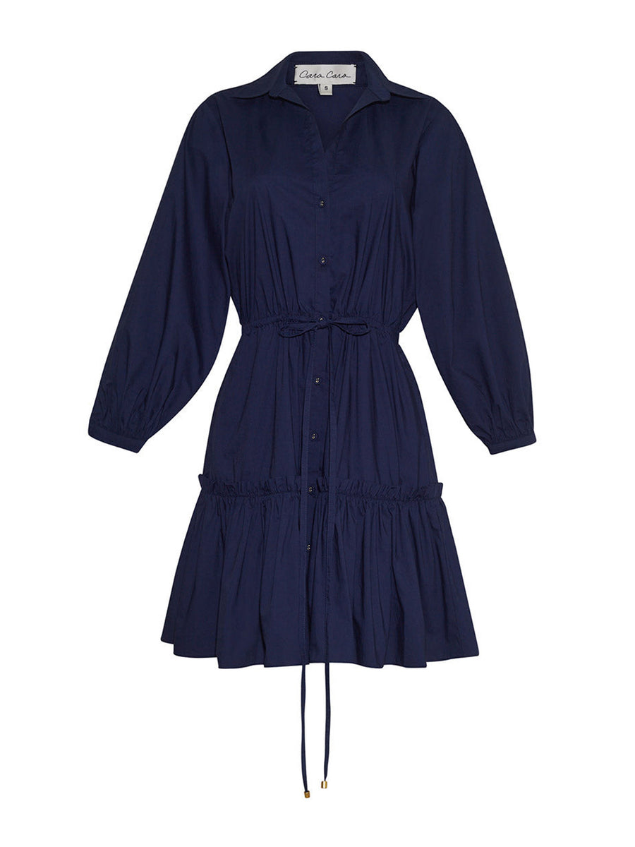 Evening blue cotton Robin dress – Collagerie
