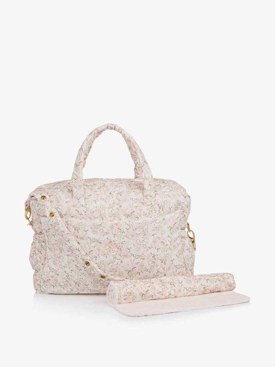 Pink floral changing bag – Collagerie