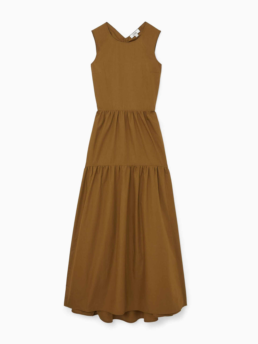 Open-back tiered midi dress – Collagerie