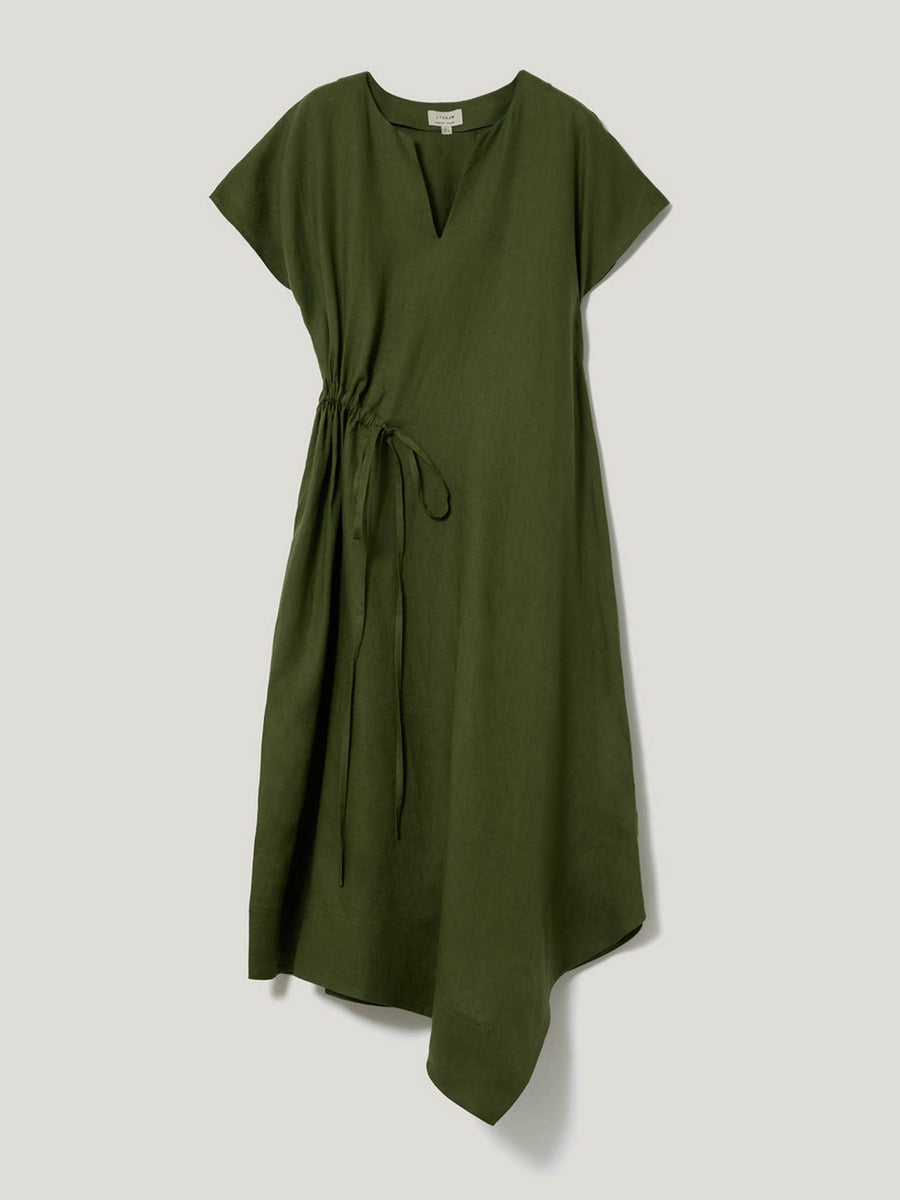Linen channel midi dress – Collagerie