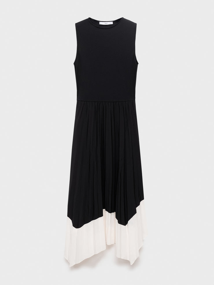 Combined pleated dress – Collagerie
