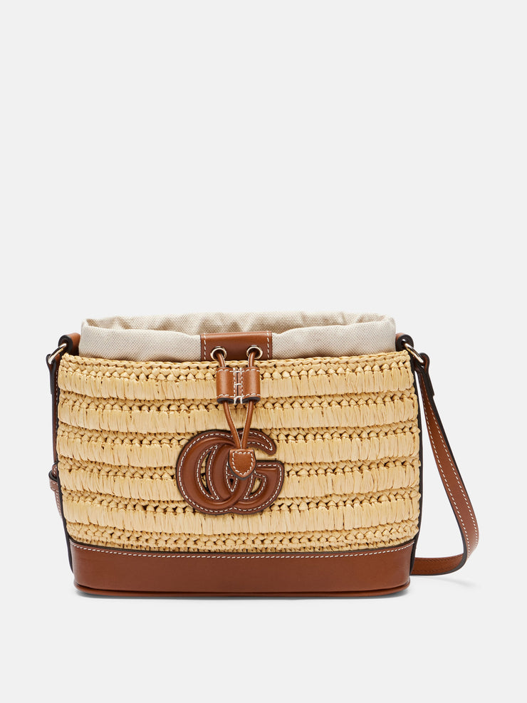 Double G leather-trimmed shoulder bag – Collagerie
