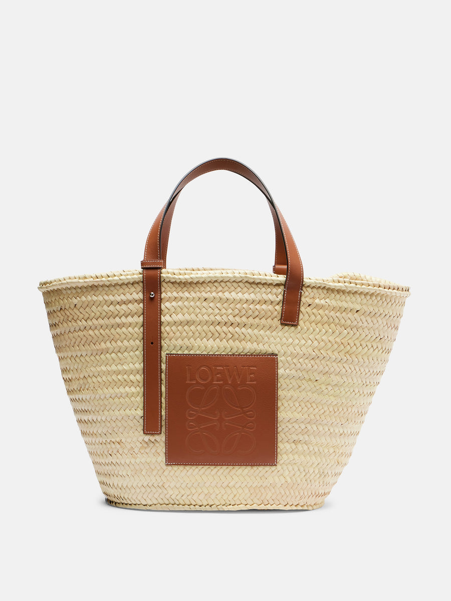 Leather-trimmed basket bag – Collagerie
