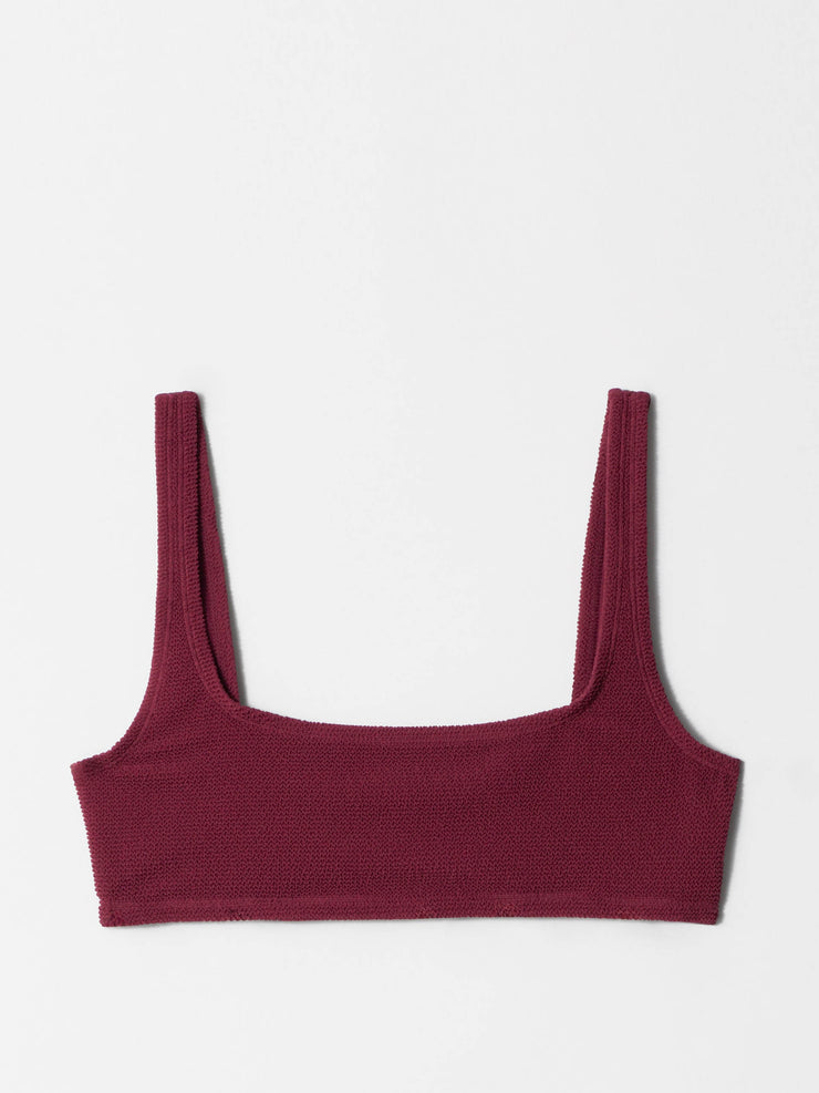 Textured square-neck bikini top – Collagerie