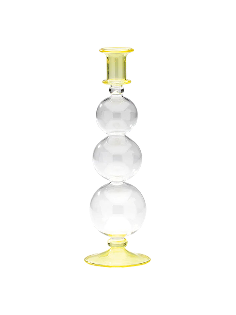 Yellow bobble glass candle holder – Collagerie