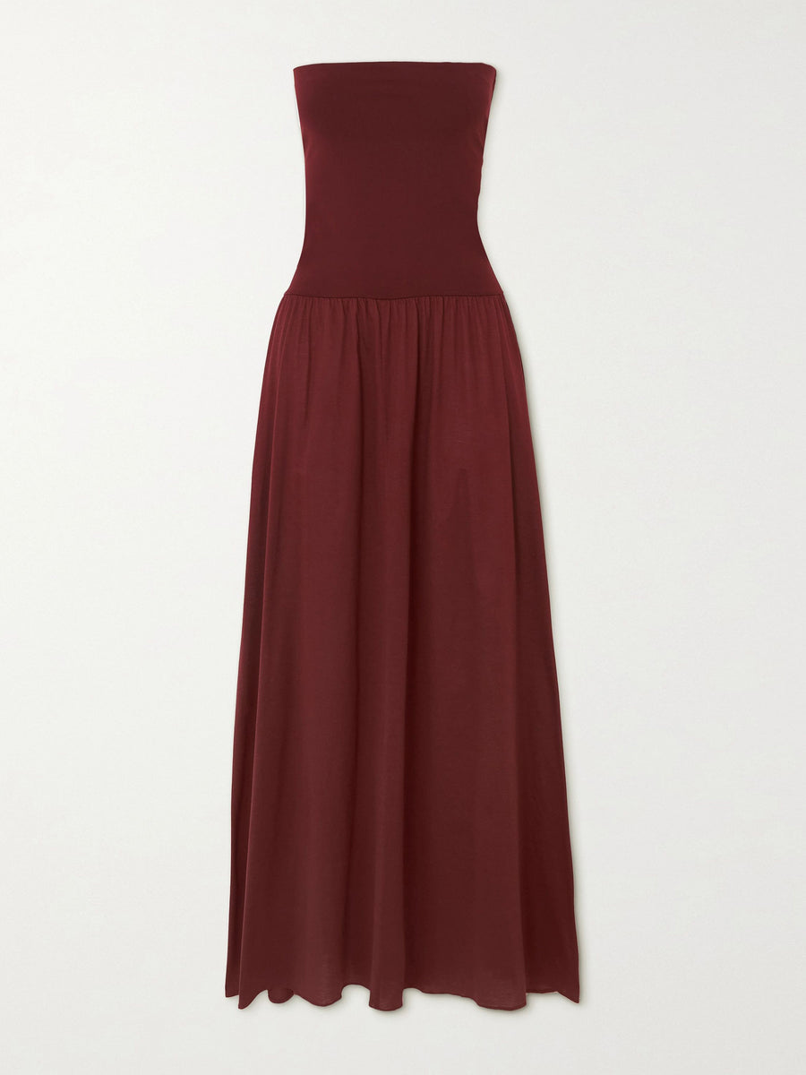 Burgundy bandeu dress – Collagerie